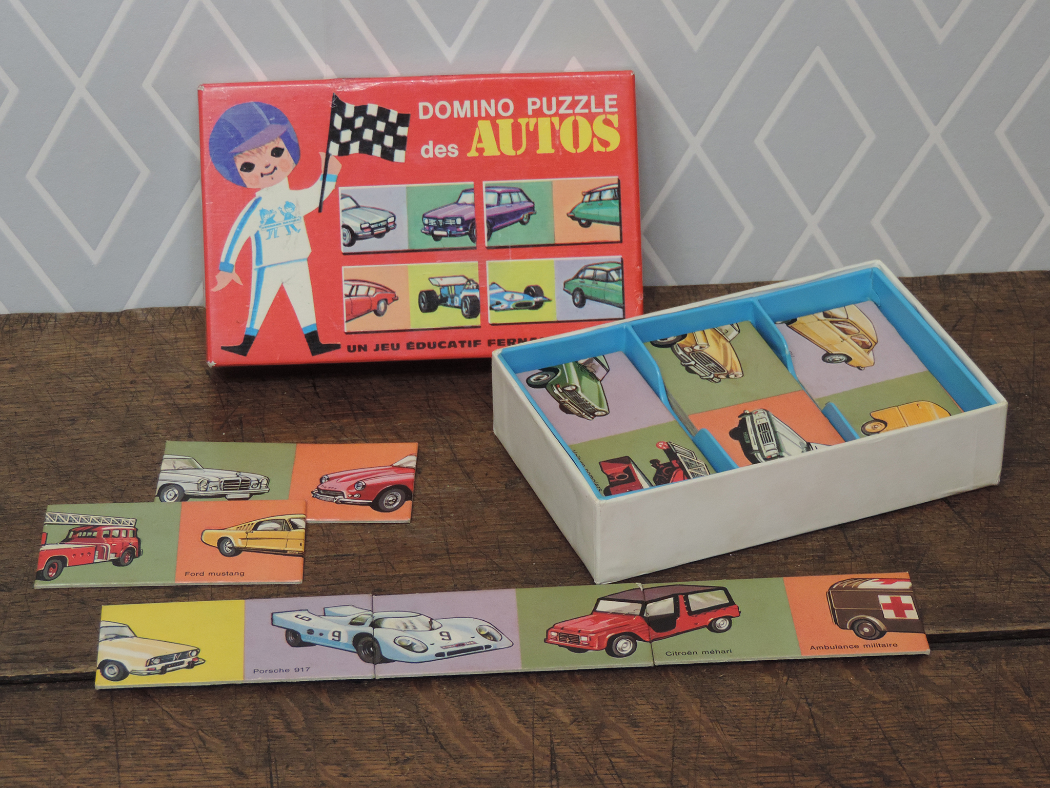 Domino puzzle des Autos Fernand Nathan - Grenier d'enfance