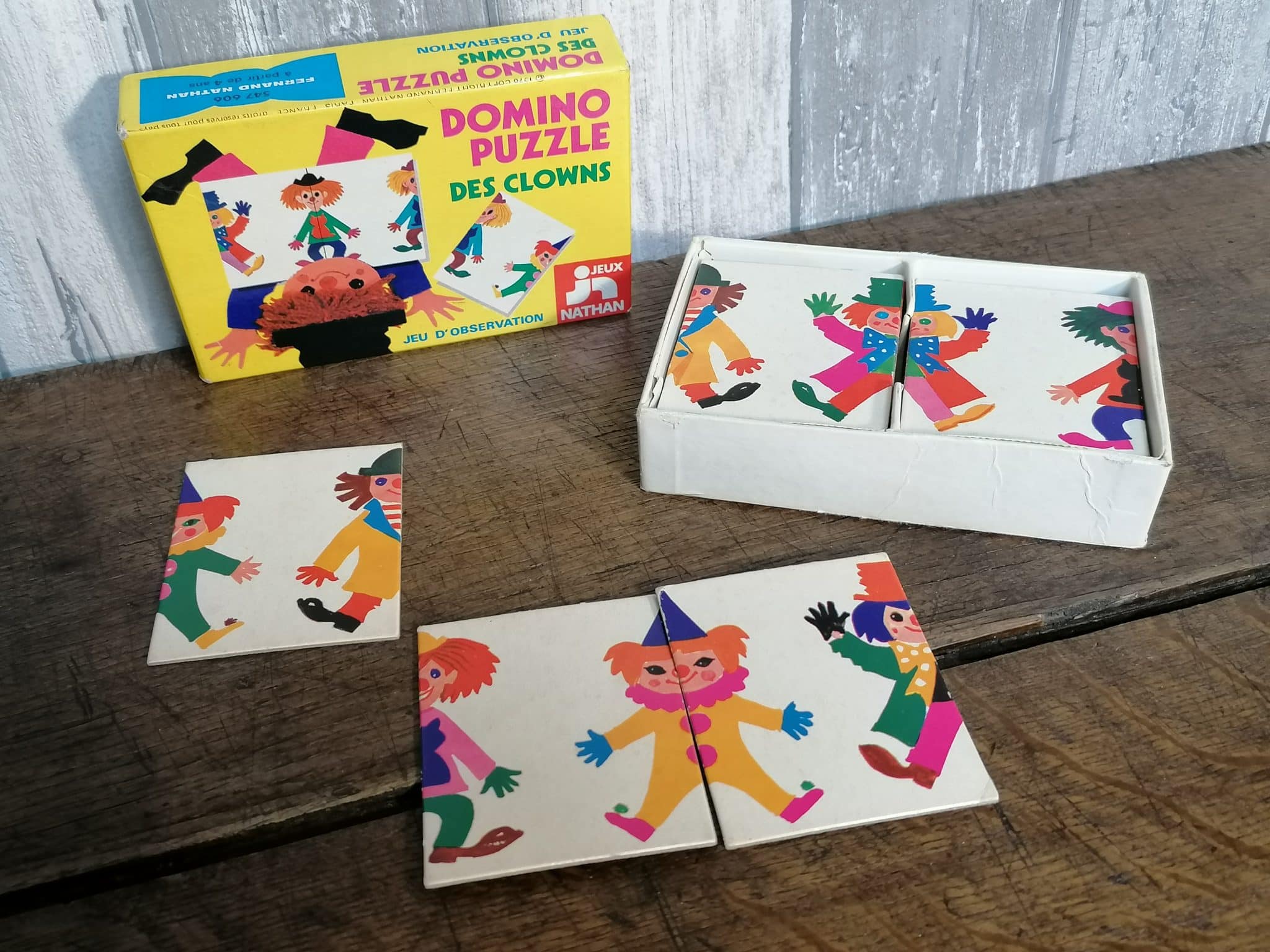 Domino Puzzle des Clowns Fernand Nathan - Grenier d'enfance